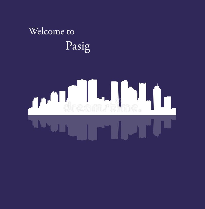 Pasig, Philippines City Silhouette Stock Vector - Illustration of ...