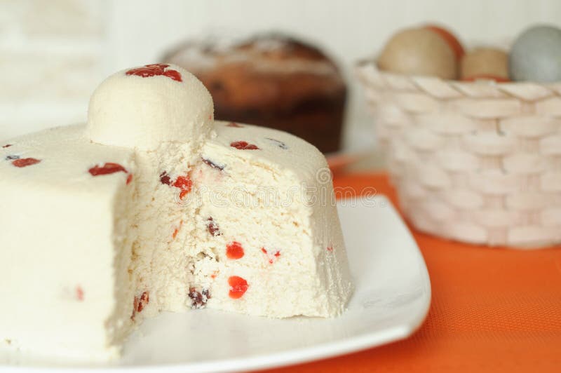 Paskha Cottage Cheese Traditional Russian Easter Dessert Stock Photo ...