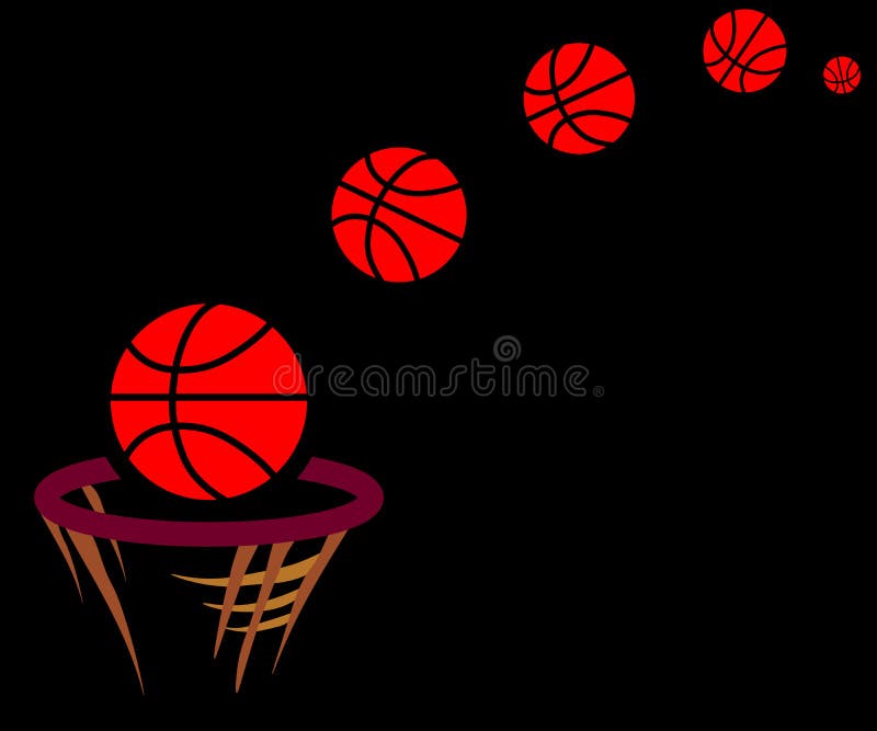 Pasos De La Bola De La Web a Través Del Aro En La Cesta Stock de ...