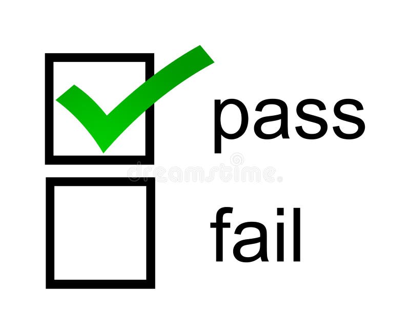 Pass Fail Checkbox with Green Pass Box Checked Stock Illustration ... Pass Fail Checkbox with Green Pass Box Checked Stock Illustration ...