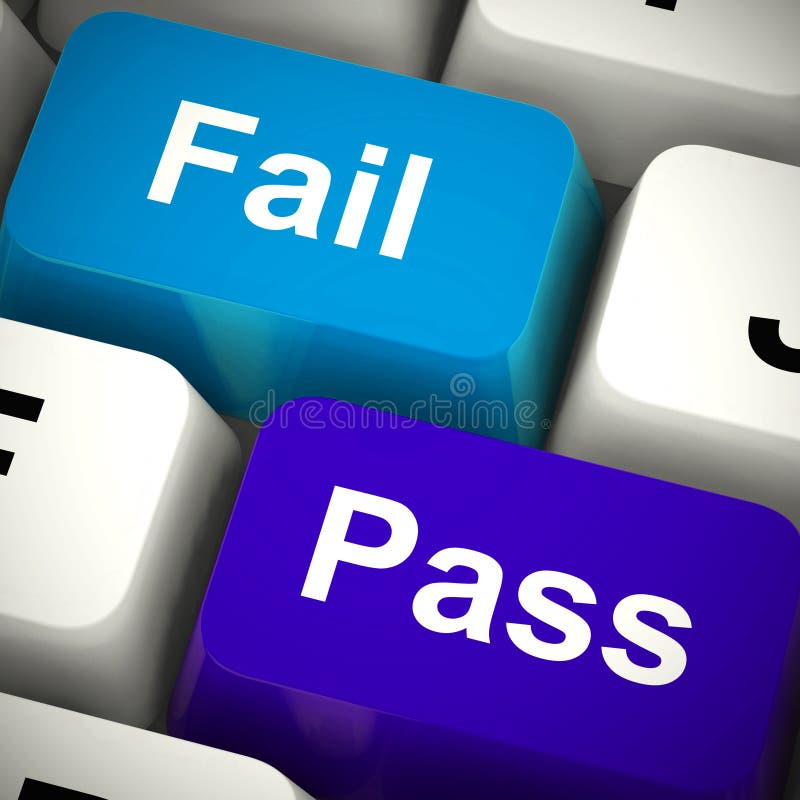 Fail Pass Buttons Show Rejection or Validation Stock Illustration ...