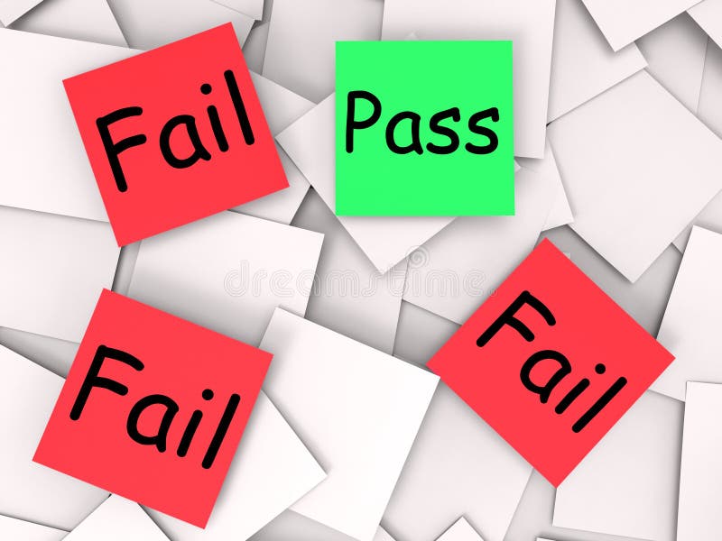 Fail Pass Buttons Show Rejection or Validation Stock Illustration ...