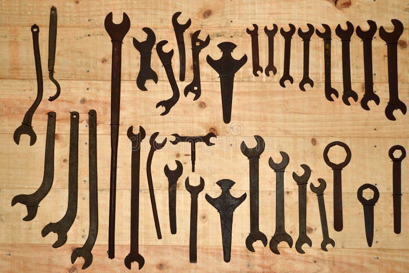 Spanner shadow board stock image. Image of shadow, panel - 100588485