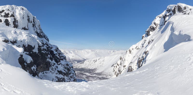 Pass in the Northern Mountains Stock Photo - Image of polar, range ...