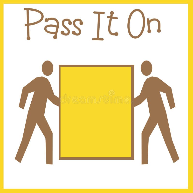 Pass it on poster stock illustration. Illustration of tell - 13183481