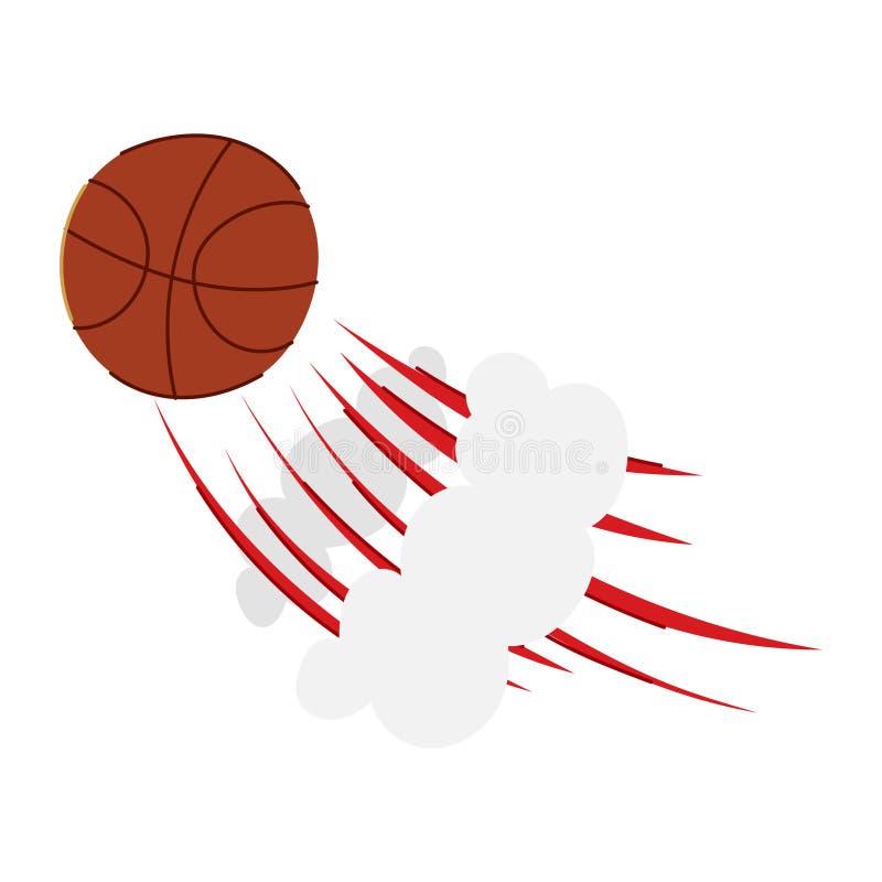 Pass Speed Basketball Ball Cartoon Vector Illustration Stock ...