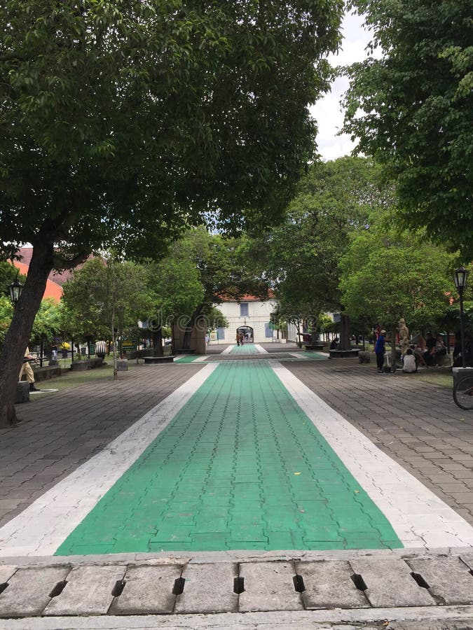 Straight path editorial image. Image of road, yogyakarta - 209407000