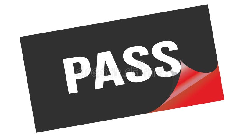 PASS Text on Black Red Sticker Stamp Stock Illustration - Illustration ...