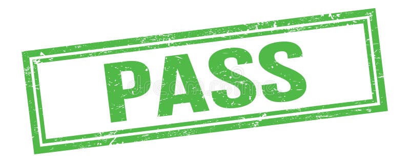 PASS Text on Green Grungy Vintage Stamp Stock Illustration ...