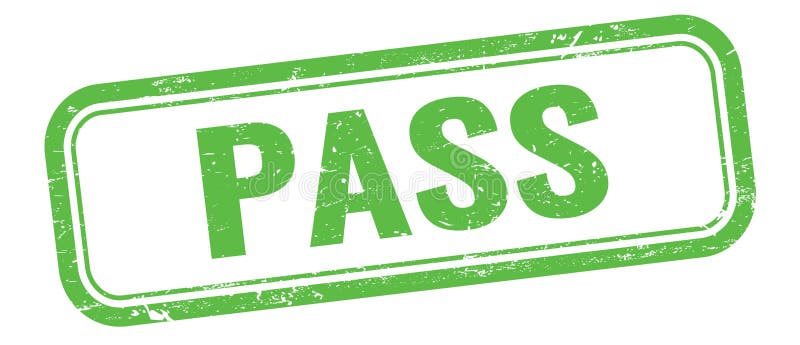 PASS Text on Green Grungy Vintage Stamp Stock Illustration ...