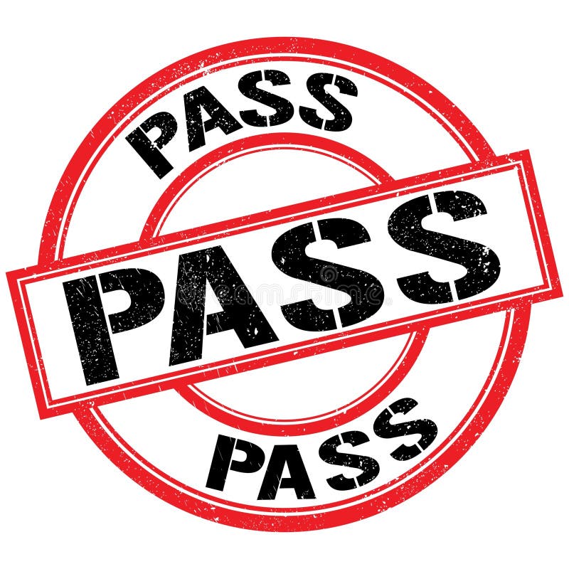 PASS Text Written on Red Stamp Sign Stock Illustration - Illustration ...