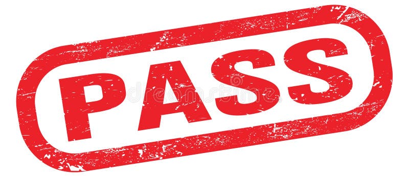 PASS, Text on Red Rectangle Stamp Sign Stock Illustration ...
