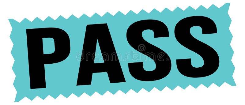 PASS Text Written on Blue-black Stamp Sign Stock Illustration ...