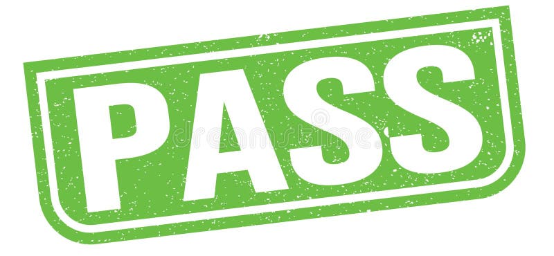 PASS Text Written on Green Stamp Sign Stock Illustration - Illustration ...