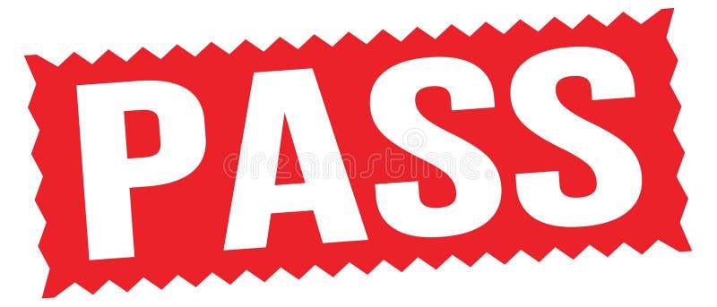 PASS Text Written on Red Stamp Sign Stock Illustration - Illustration ...