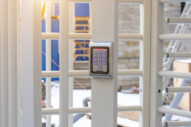 Pass through the Turnstile with a Code Lock Stock Image - Image of ...