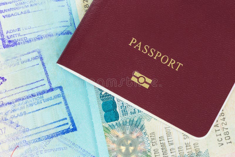 Pass- Und Visumsimmigrationsstempel Stockbild - Bild von karte, visum ...