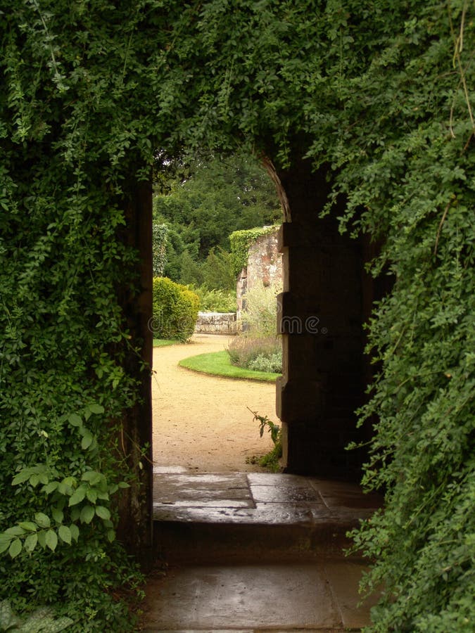 Passage through Archway of Old Ruins Stock Photo - Image of stone ...