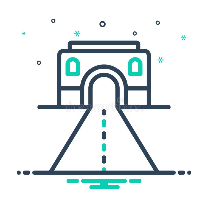 Mix Icon for Passage, Route and Underpass Stock Vector - Illustration ...