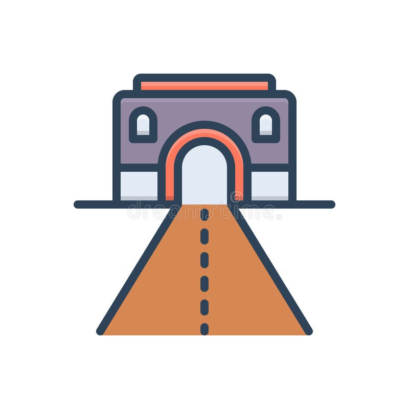 Color Illustration Icon for Passage, Route and Pathway Stock ...