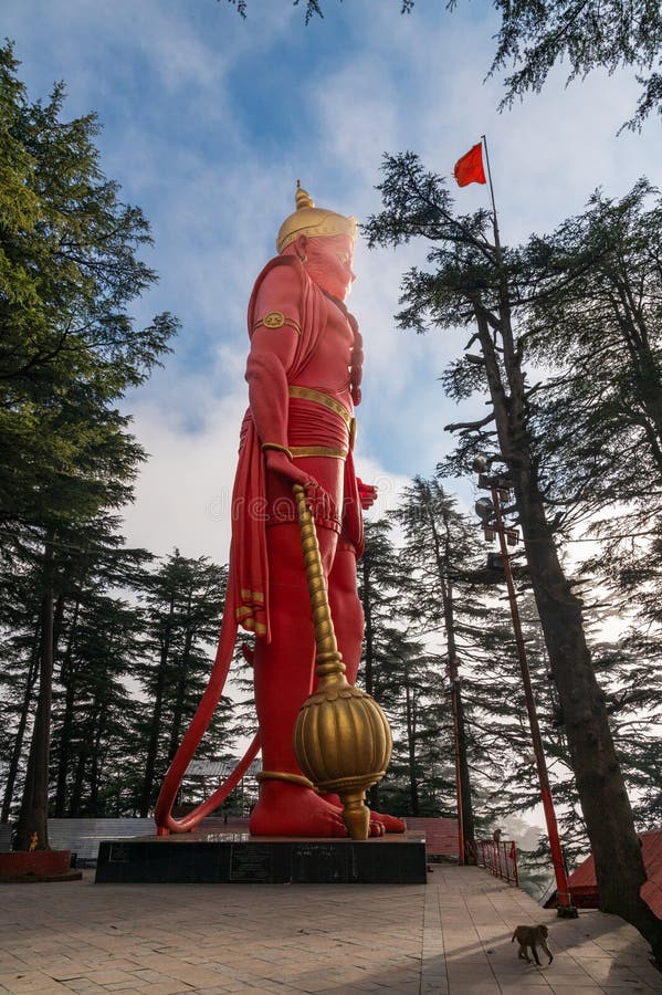 Huge Statue of Lord Hanuman Shri Hanuman Mandir Jakho Editorial Stock ...