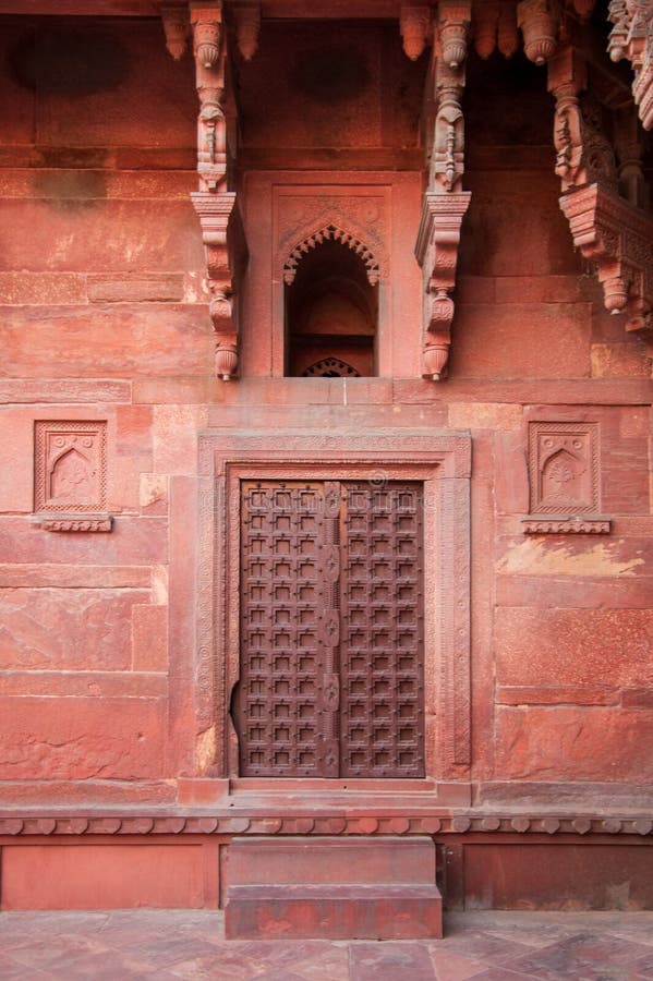 Courtyard Door in the Red Fort, Agra Editorial Stock Photo - Image of ...