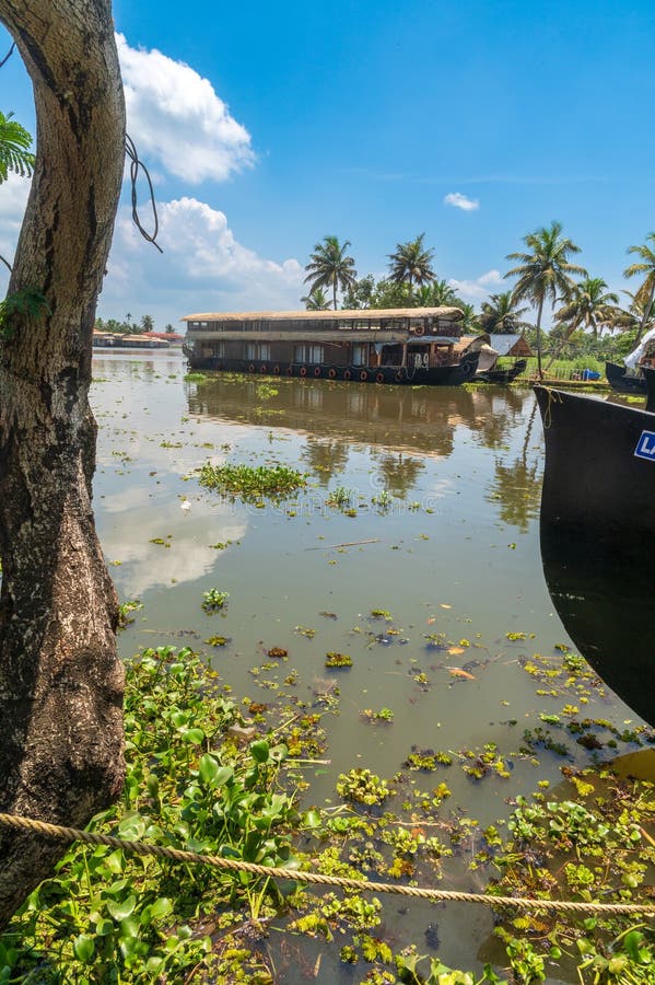 Houseboat in the Kerala Backwaters Editorial Photo - Image of rice ...