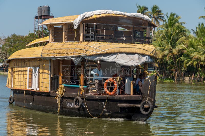 Houseboat in the Kerala Backwaters Editorial Stock Photo - Image of ...