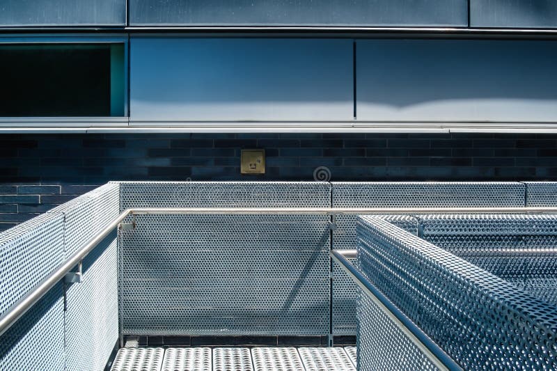 Passage in modern building stock image. Image of escalator - 62572181