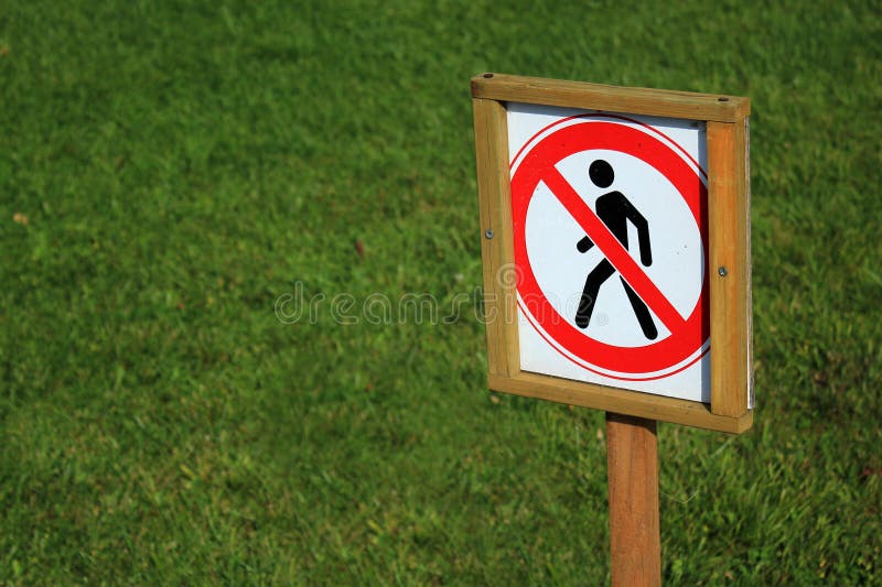 Passage Prohibited Sign Green Lawn Stock Photos - Free & Royalty-Free ...