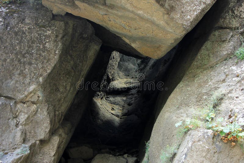 Passage between the Rocks High in the Mountains Stock Image - Image of ...