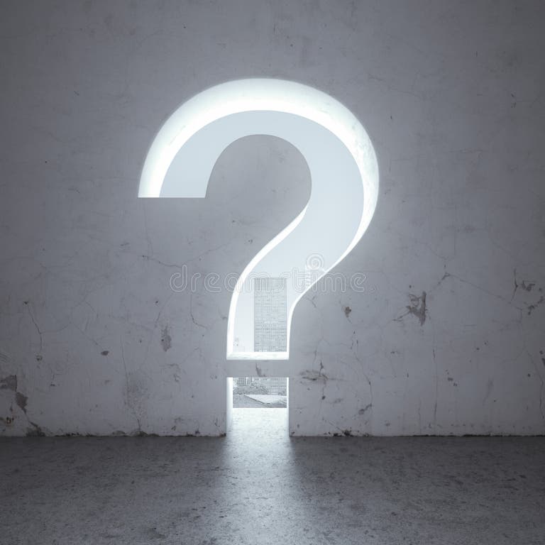 Passage in a Shape of Question Mark Stock Illustration - Illustration ...