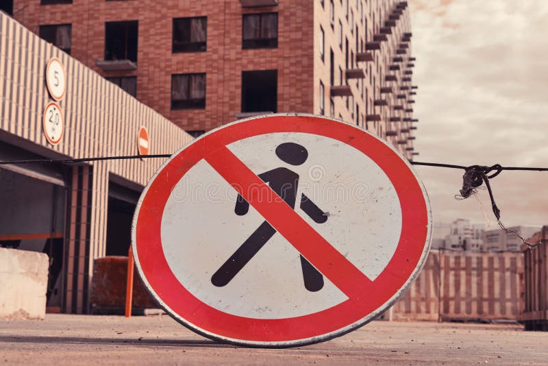 Passage Is Closed. Gate Entry Is Prohibited Stock Image - Image of ...