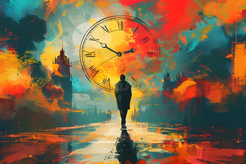 The Passage of Time. Conceptual Illustration, Generative AI Stock ...
