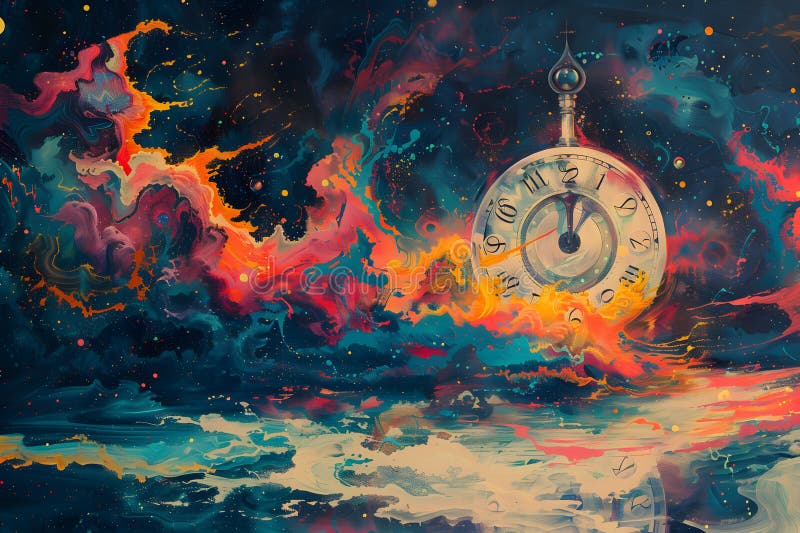 The Passage of Time. Conceptual Illustration, Generative AI Stock ...