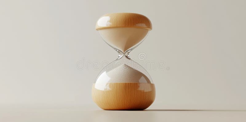 The Passage of Time is Displayed by a Sand Timer in a Minimalist ...