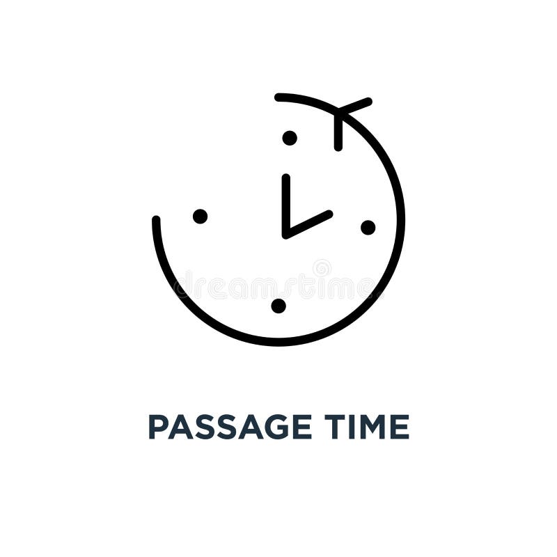 Passage Time Icon. Linear Simple Element Illustration Stock Vector ...