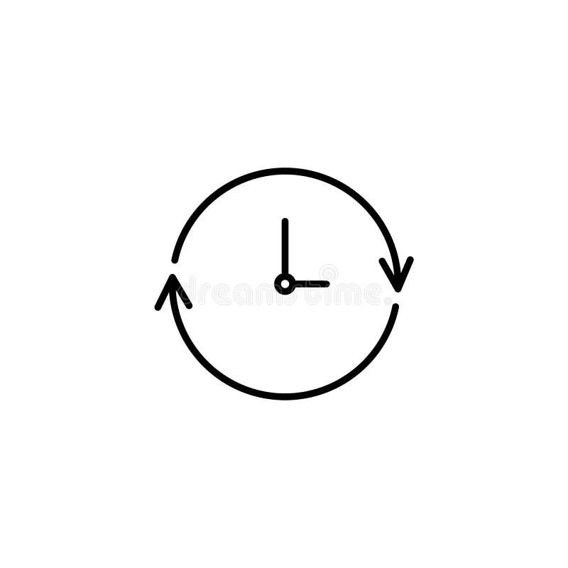 Passage Time Line Icon, Outline Icon Style, Linear Pictogram Icon Eps ...