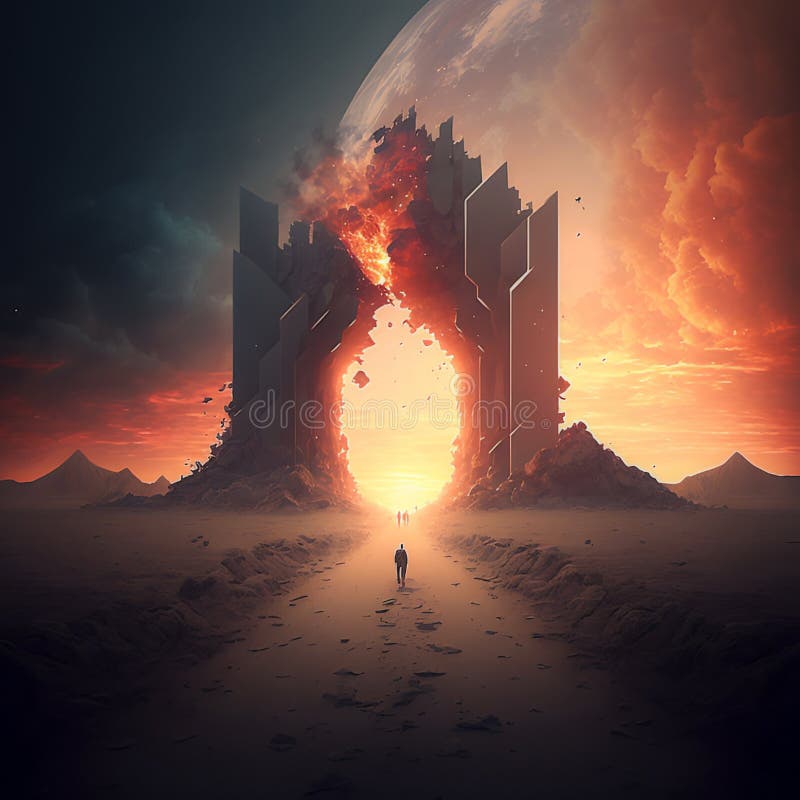 Passage to another world stock illustration. Illustration of heaven ...