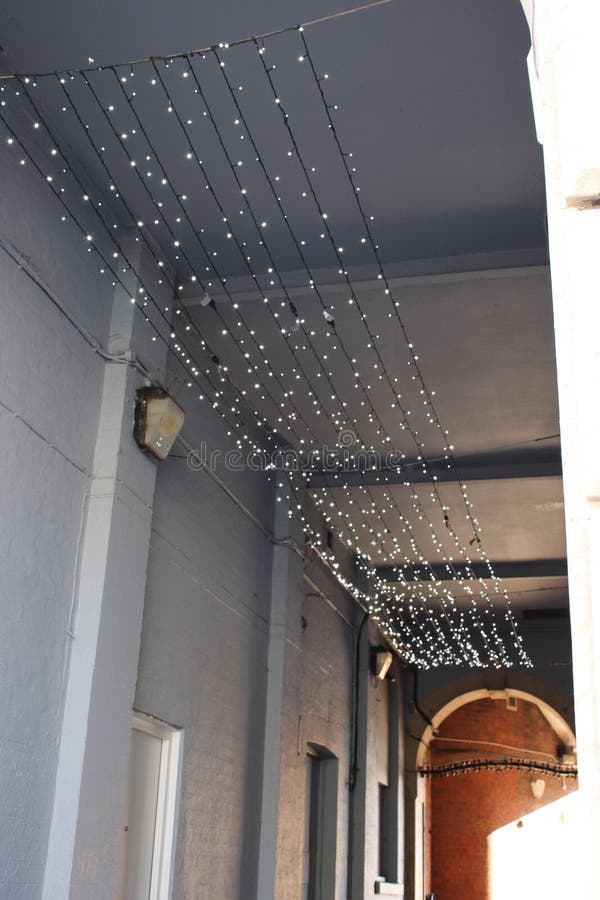 Passageway in between Two Town Buildings with Several Rows of ...