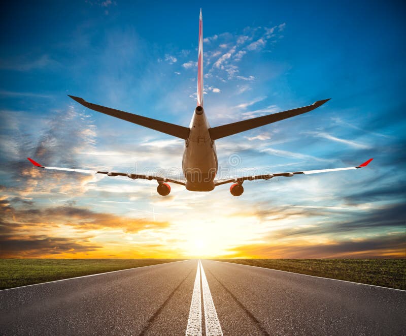 Flugzeug starten stockfoto. Bild von blau, nehmen, strahl - 4147348