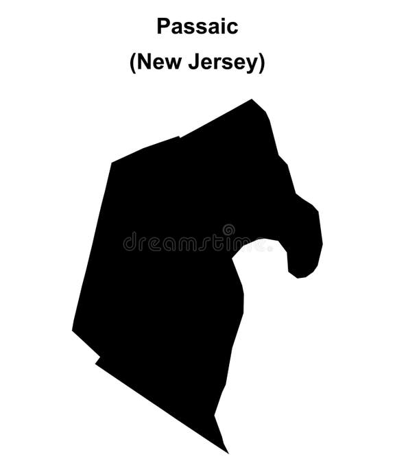 Passaic outline map stock illustration. Illustration of empty - 357487499