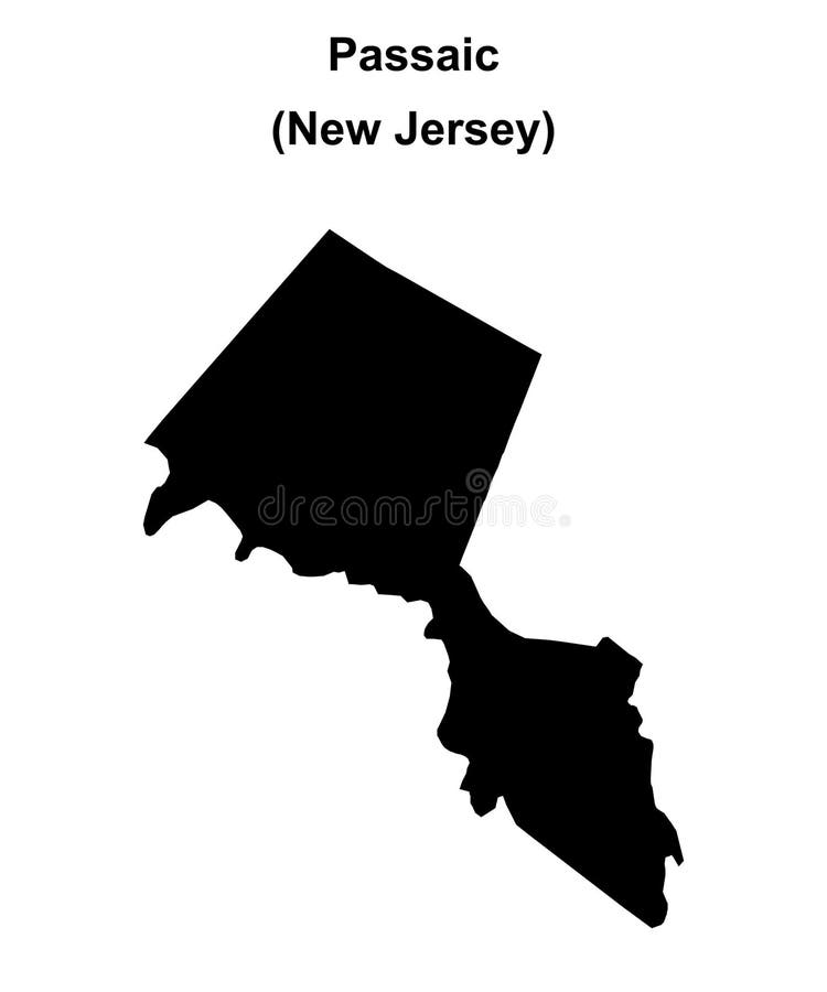 Passaic outline map stock vector. Illustration of boundary - 361726976
