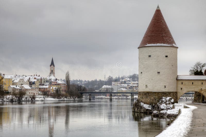 Snow in Passau stock photo. Image of snow, passau, nature - 212602276
