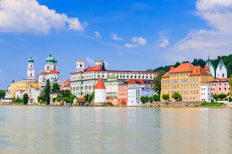 Passau, Germany stock image. Image of donau, river, danube - 229188545