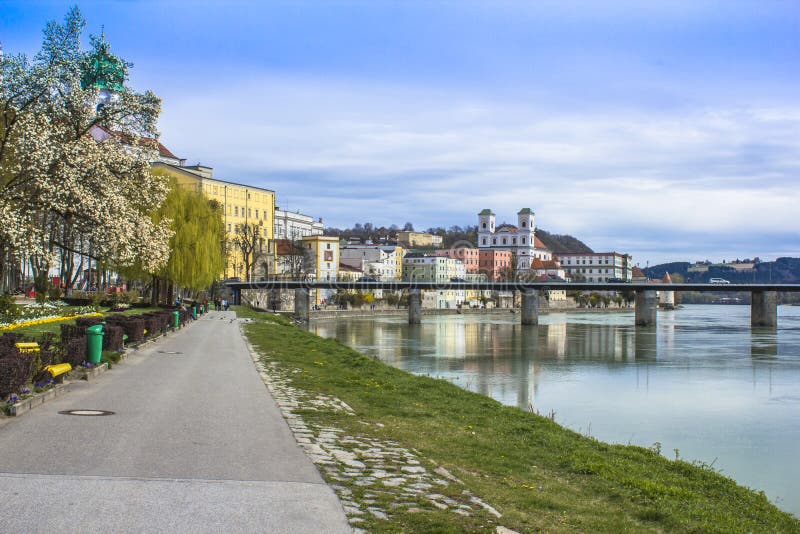 Passau und Dunau stock photo. Image of veste, panoramic - 15366126