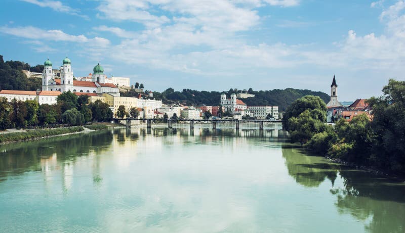 Passau, Unteres Bayern, Deutschland Stockbild - Bild von kathedrale ...