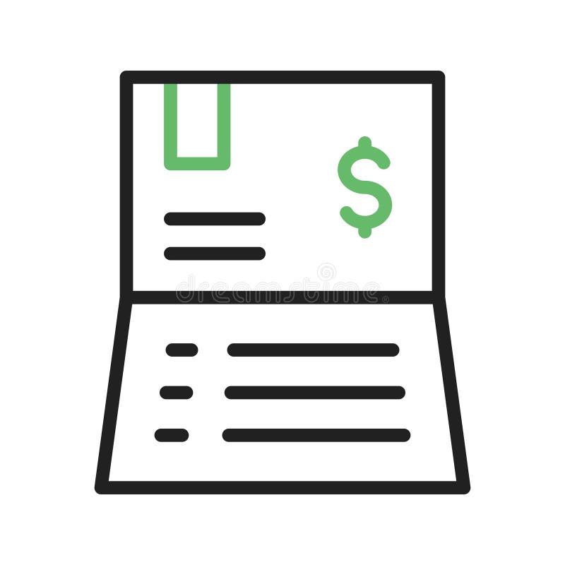 Passbook Icon Vector Image. Stock Vector - Illustration of design, bill ...