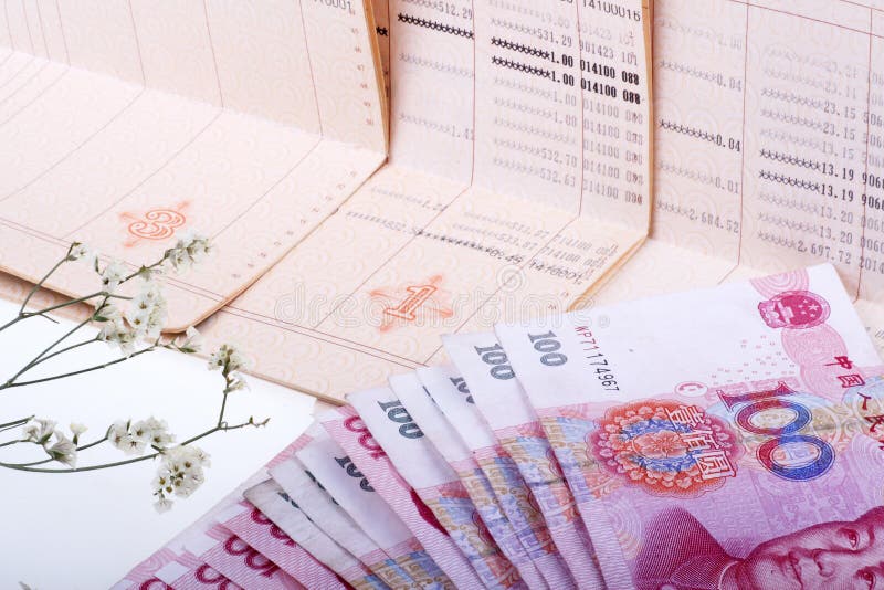Bank account and RMB. stock photo. Image of encash, cost - 8091064