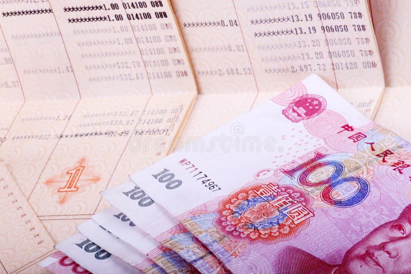 Bank account and RMB. stock photo. Image of encash, cost - 8091064